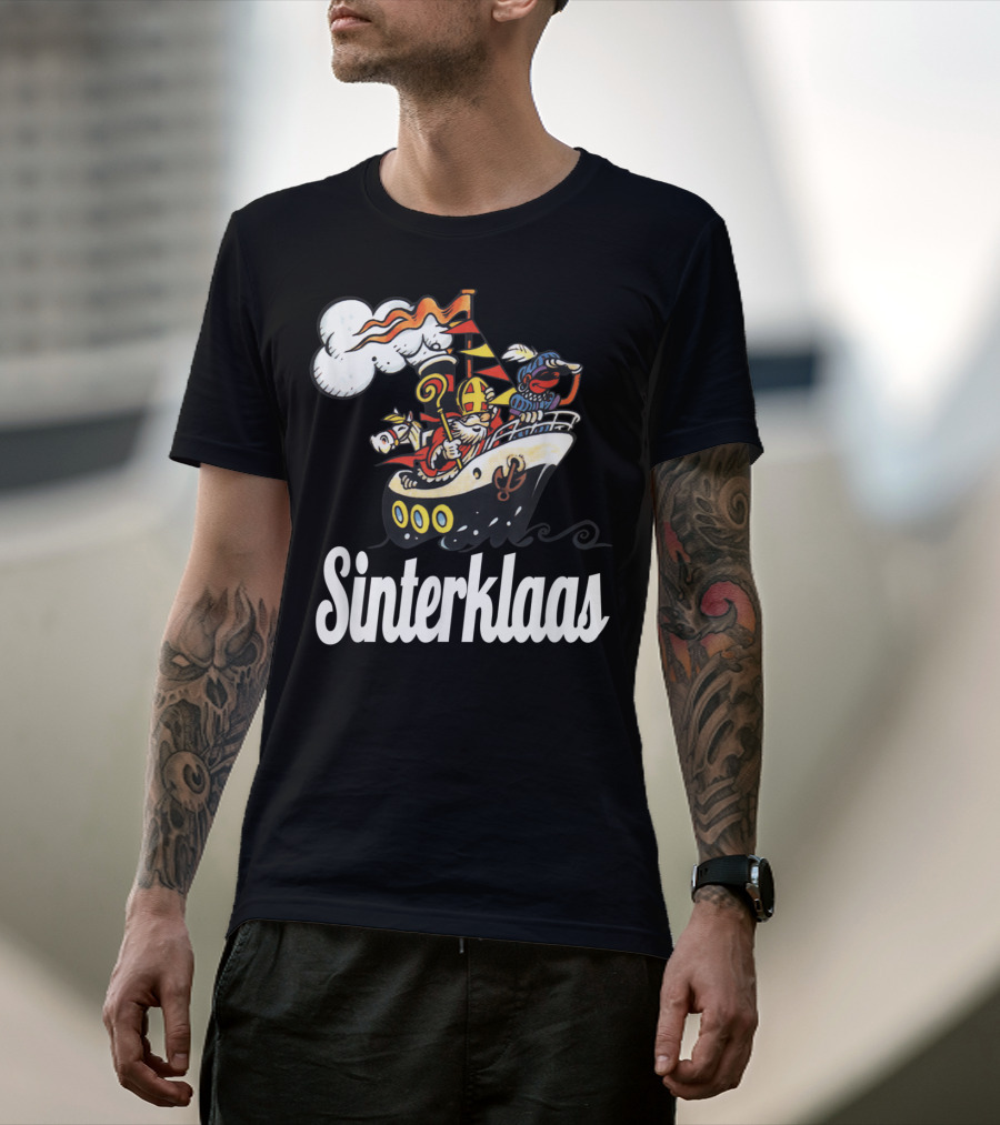 Sinterklaas Funny Sinterklaasboot With Zwarte Piet T-Shirt