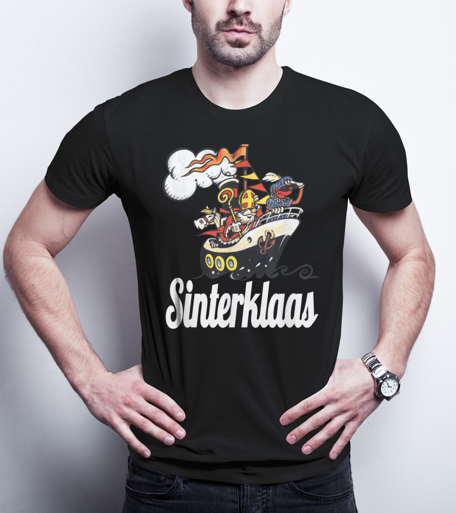 Sinterklaas Funny Sinterklaasboot With Zwarte Piet T-Shirt