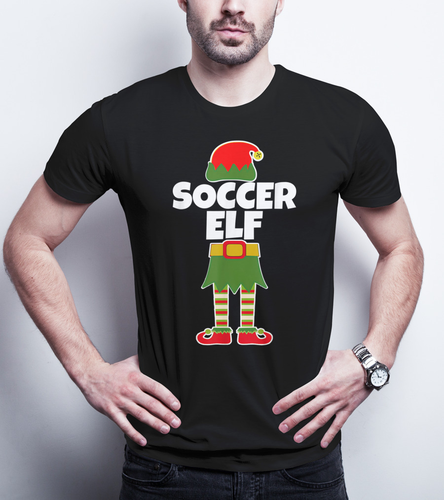 Soccer Elf Christmas Holiday Goalie Coach T-Shirt