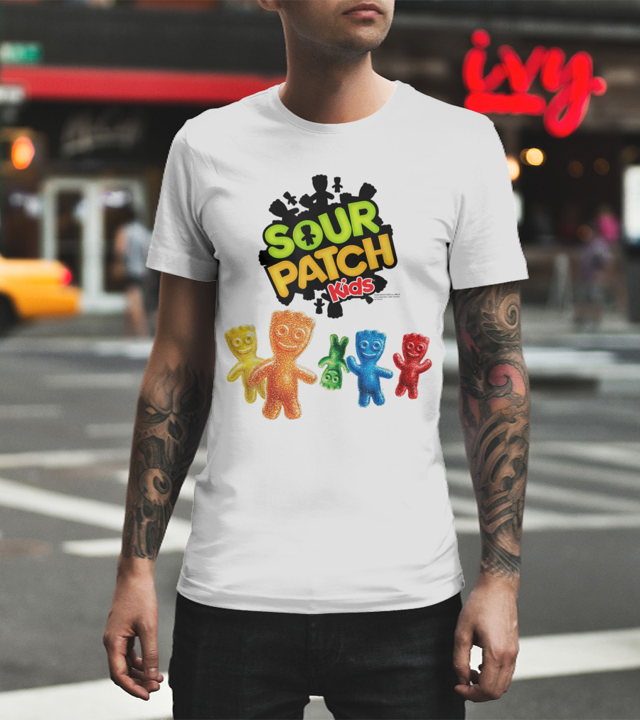Sour Patch Kids Candy Colorful Characters T-Shirt