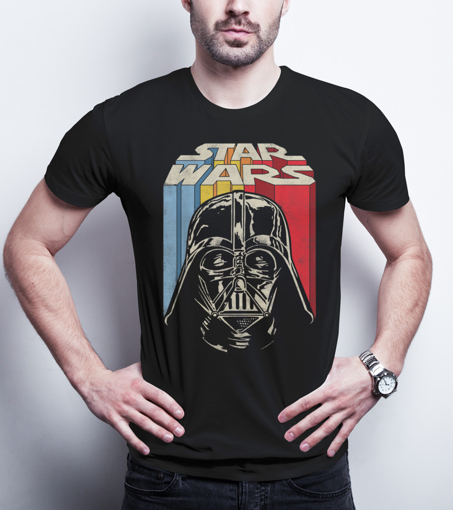 Star Wars Darth Vader Vintage Retro Stripes T-Shirt