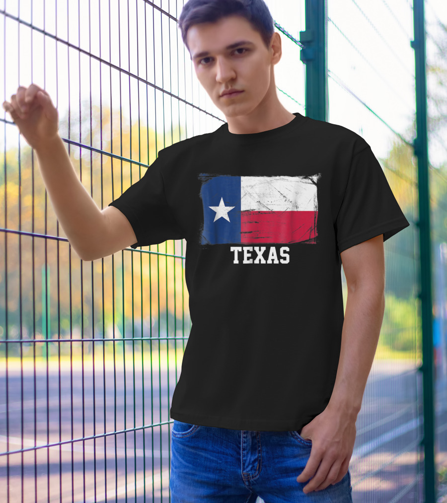 Texas Vintage Distressed Flag United States Iconic T-Shirt