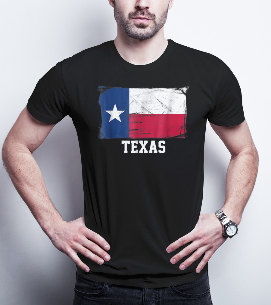 Texas Vintage Distressed Flag United States Iconic T-Shirt