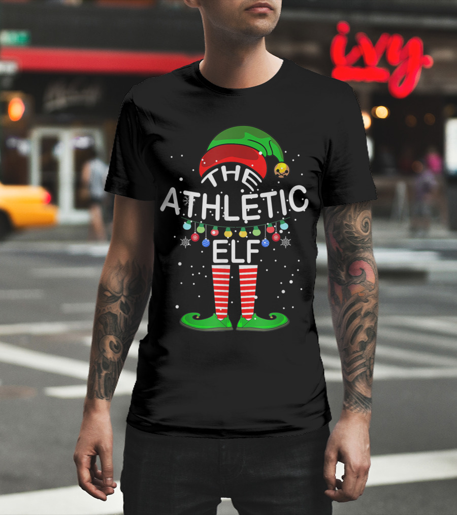 The Athletic Elf Family Christmas Matching Group Holiday T-Shirt