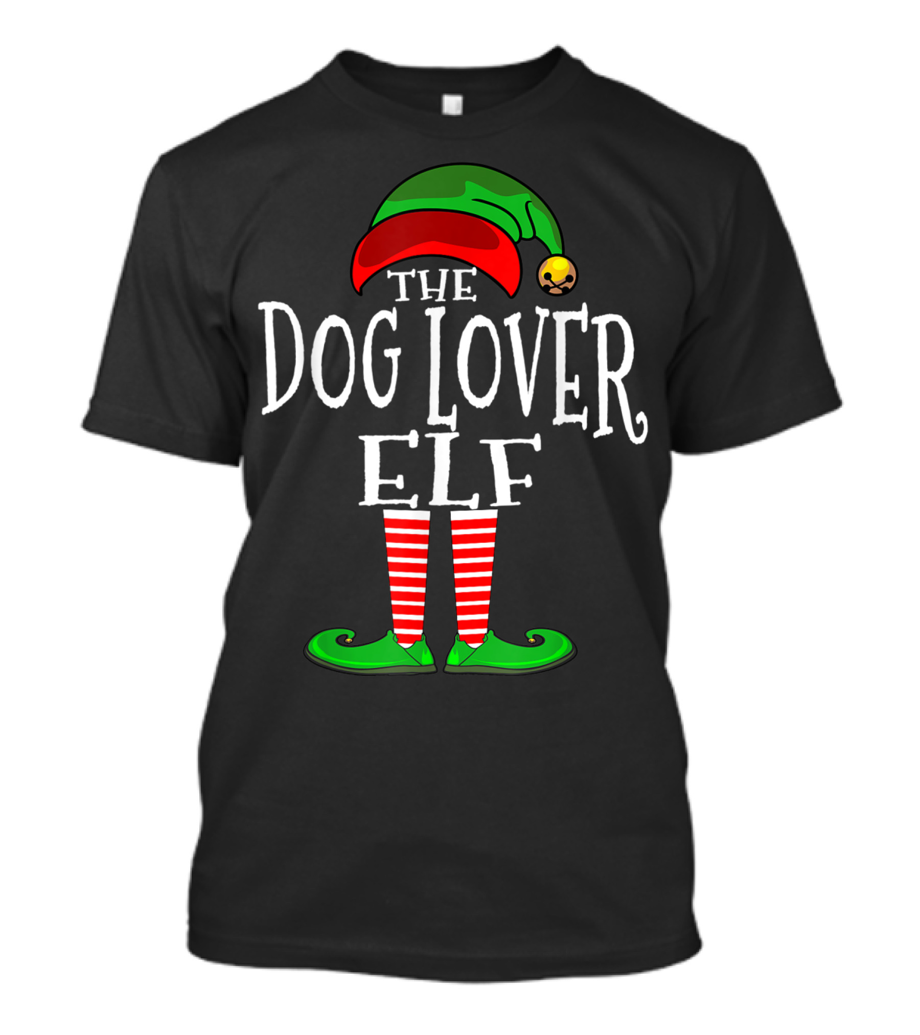 The Dog Lover Elf Holiday Family Collection Matching T-Shirt