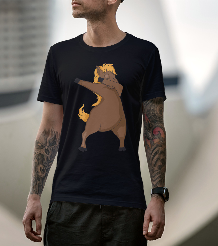 Cute Horse Dab Dance Pose Playful T-Shirt