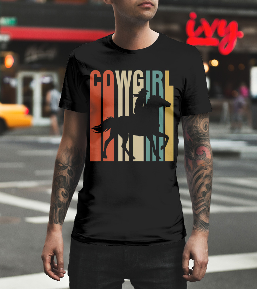Cowgirl Silhouette Horse Rider T-Shirt