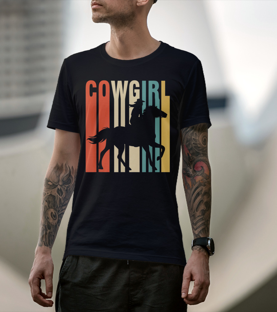 Cowgirl Silhouette Horse Rider T-Shirt