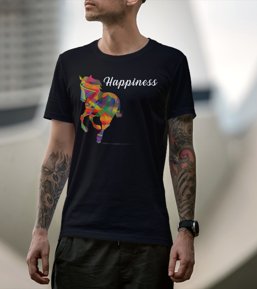 Happiness Colorful Cute Horse T-Shirt