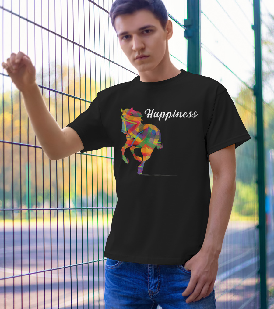 Happiness Colorful Cute Horse T-Shirt