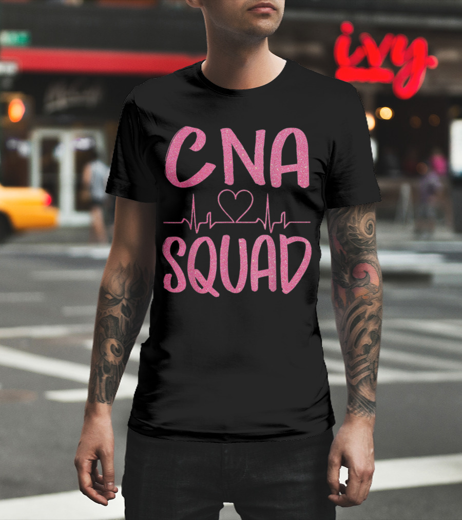 CNA Squad Heartbeat Love Certified Nursing Assistant T-Shirt