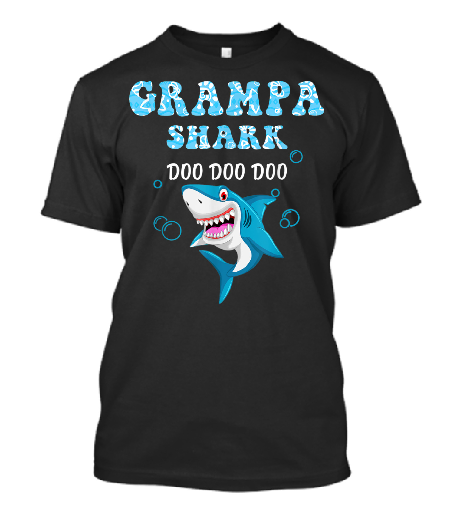 Grampa Shark Doo Doo Doo Playful Cartoon Shark T-Shirt