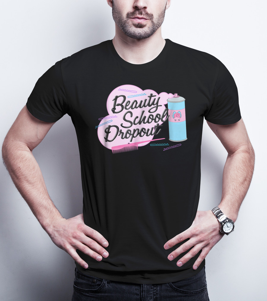 Beauty School Dropout Grease Pink Ladies Can And Comb T-Shirt