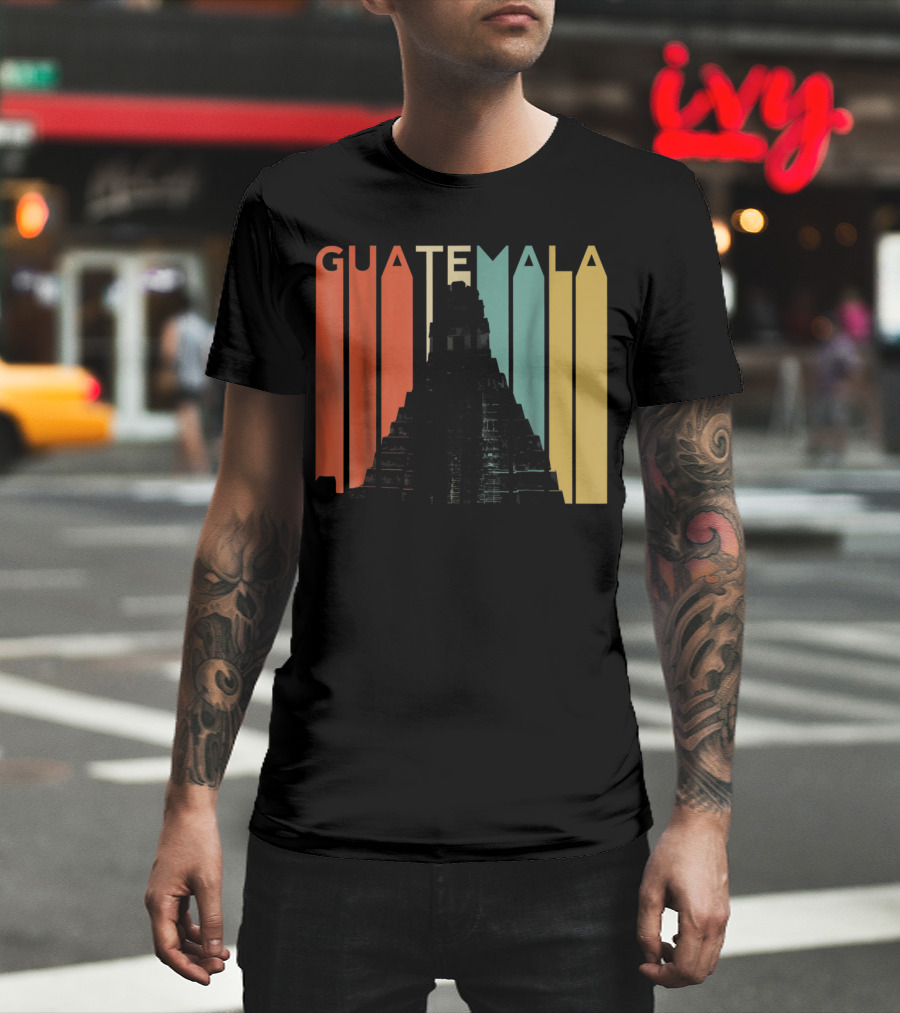 Guatemala Chapin Atitlan Tikal Maya Mayan Pyramid T-Shirt