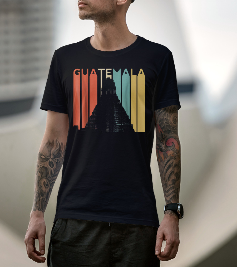 Guatemala Chapin Atitlan Tikal Maya Mayan Pyramid T-Shirt