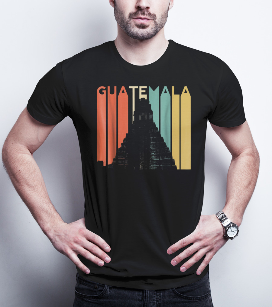 Guatemala Chapin Atitlan Tikal Maya Mayan Pyramid T-Shirt