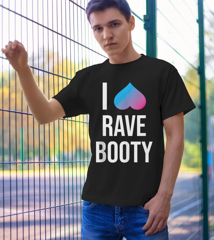 I Heart Rave Booty Funny Trippy EDM Music T-Shirt