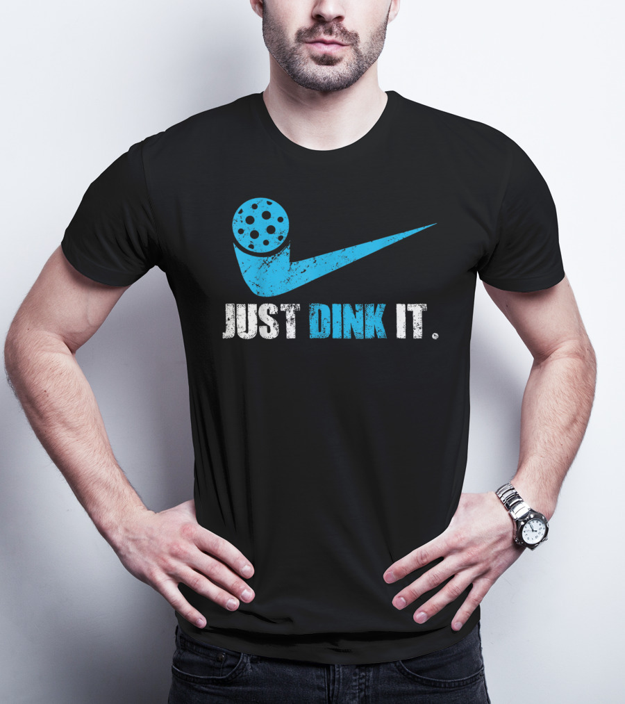Just Dink It Pickleball Fan Iconic Swoosh T-Shirt