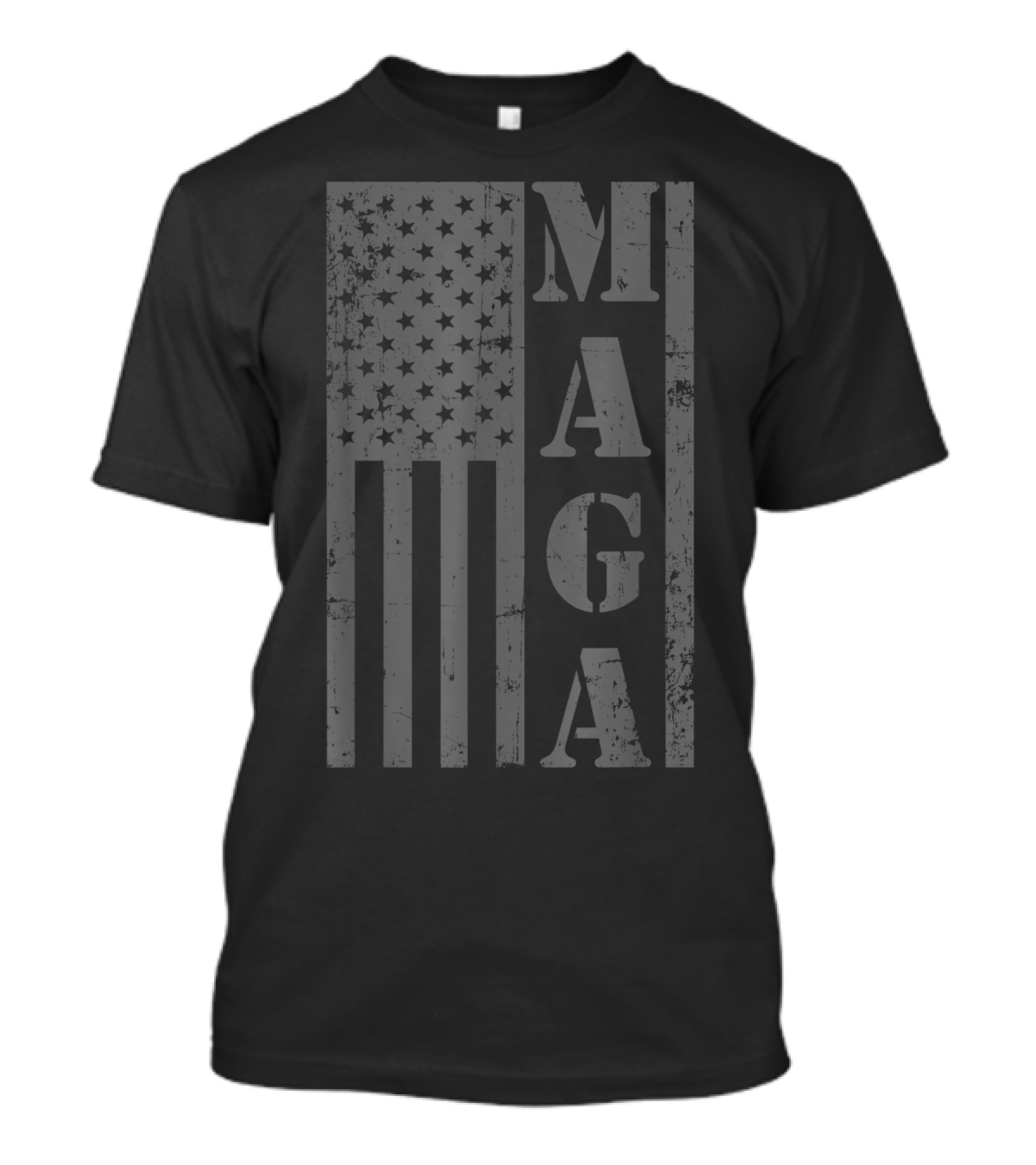 MAGA Distressed American Flag T-Shirt