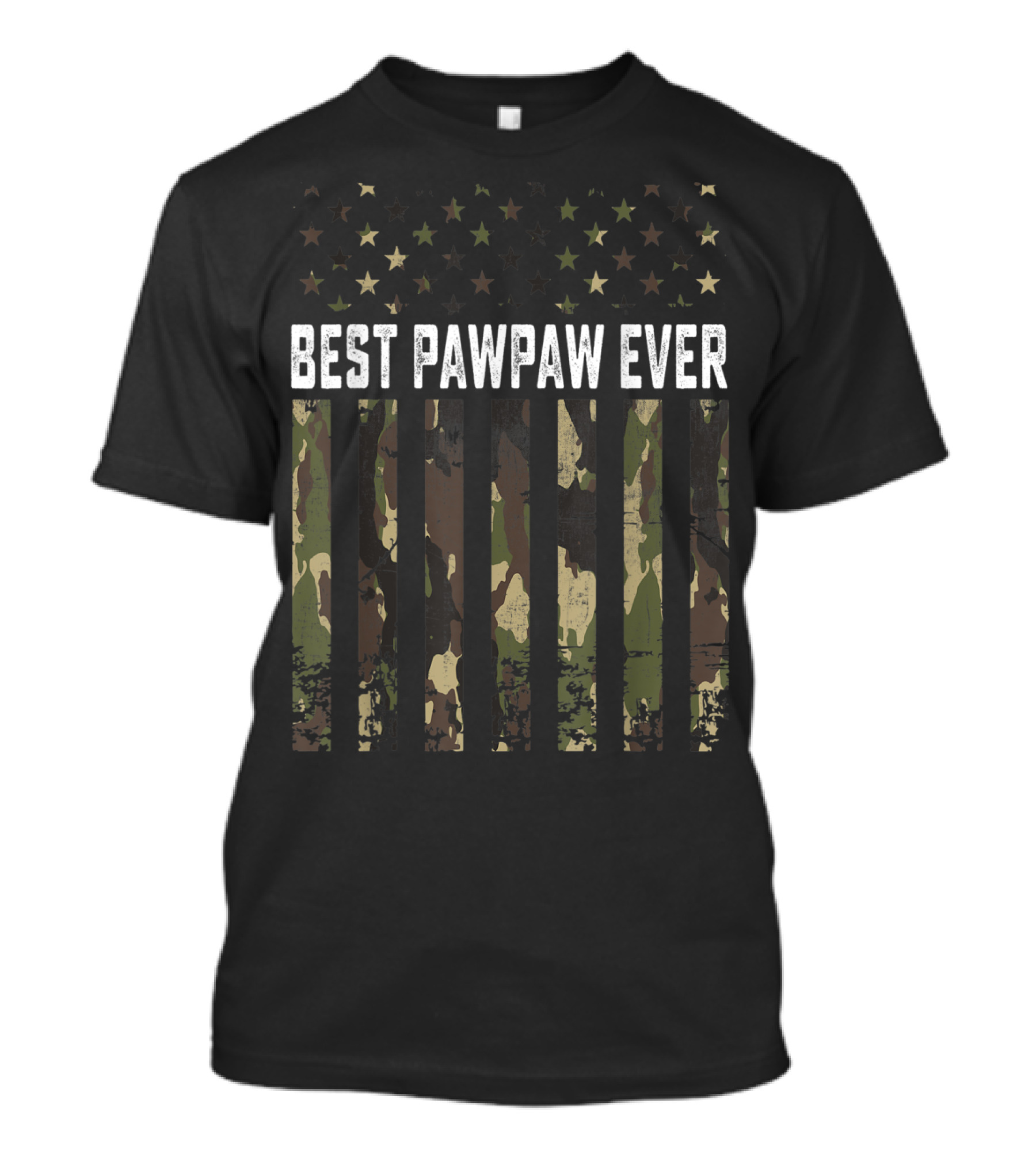 Best PawPaw Ever American Flag Camo Mens Fathers T-Shirt
