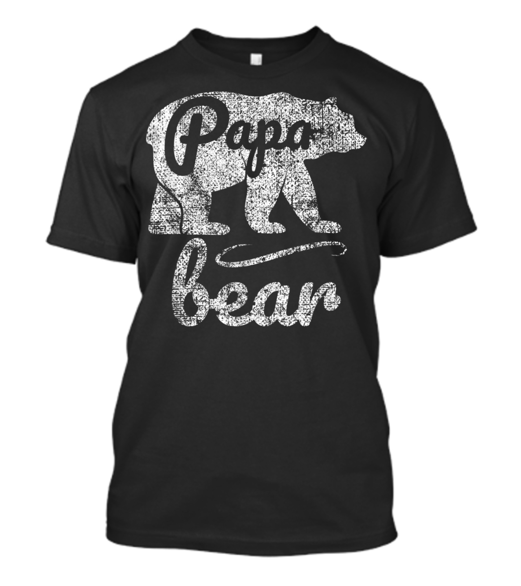 Papa Bear Silhouette Vintage Men's T-Shirt