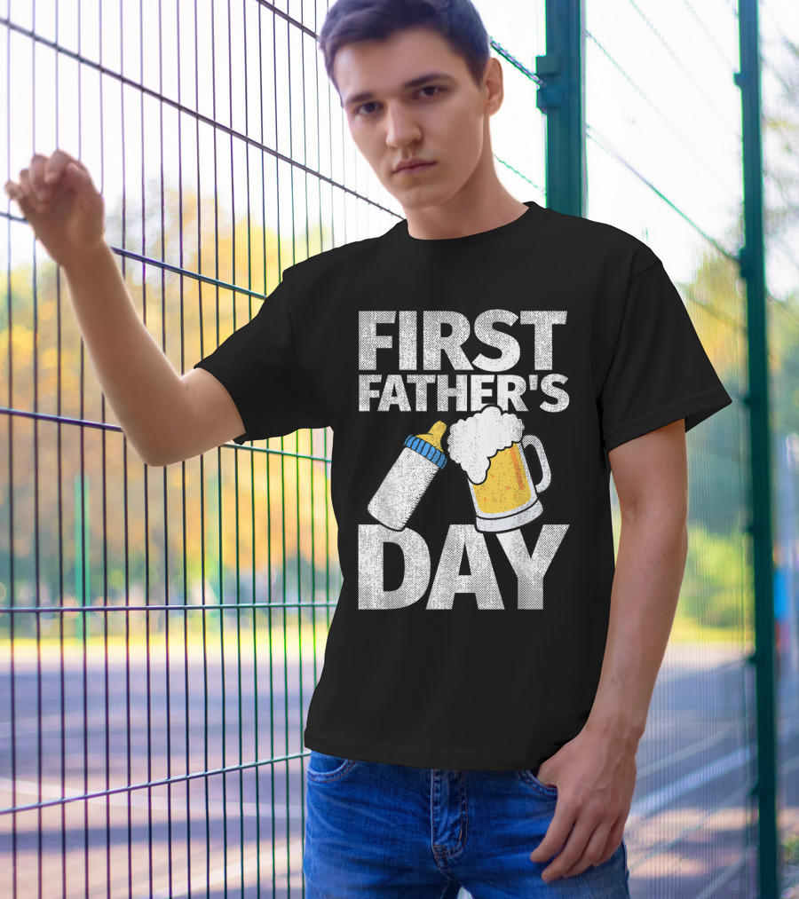 First Father's Day Beer Baby Bo T-Shirt