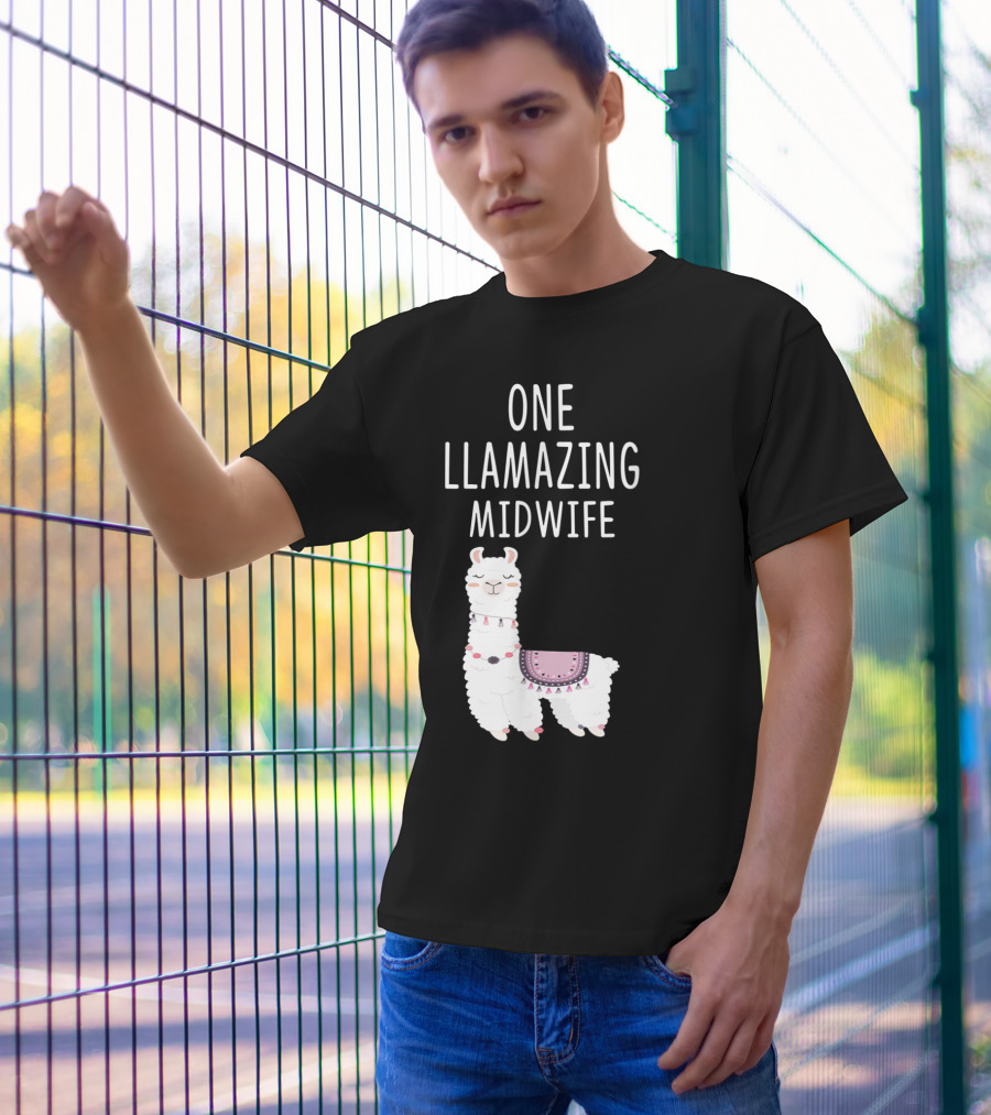 One Llamazing Midwife Llama T-Shirt