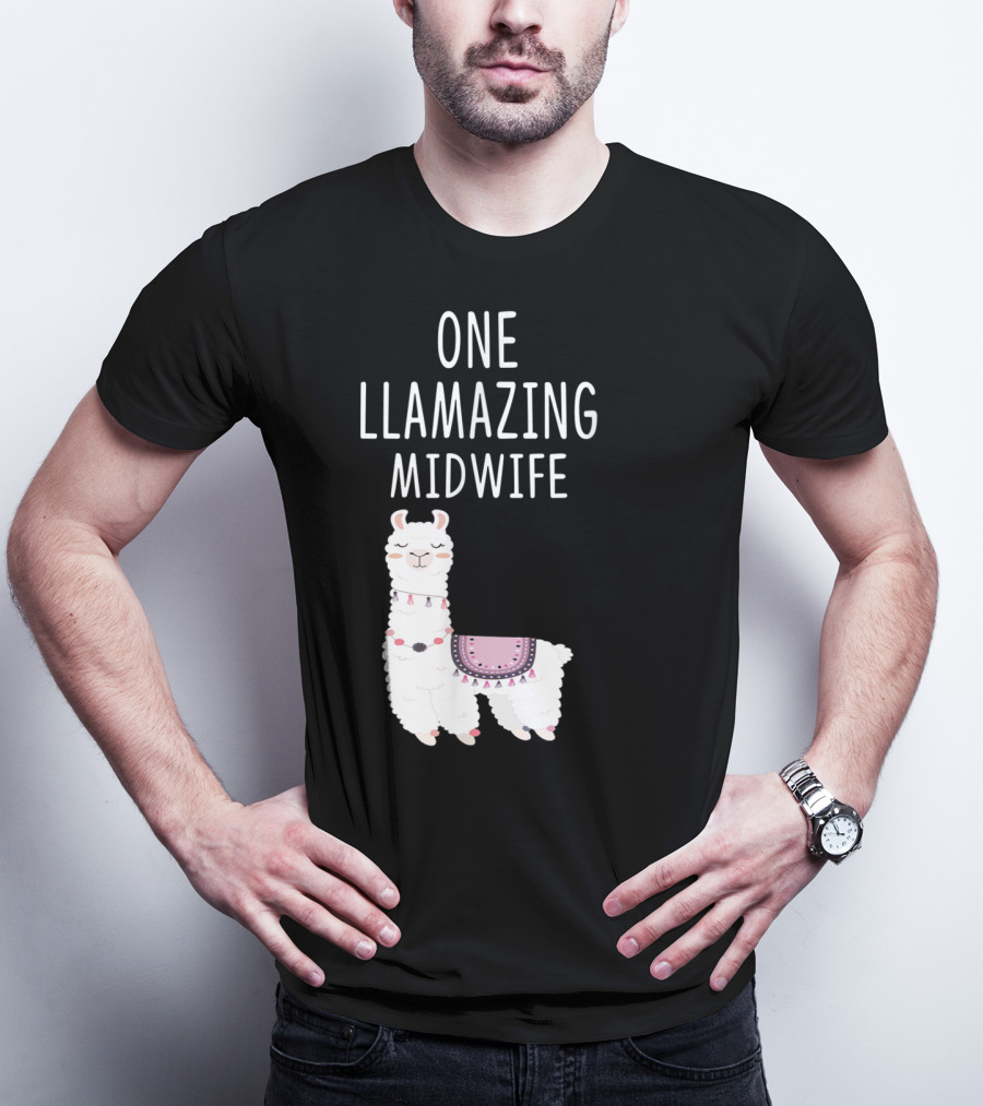 One Llamazing Midwife Llama T-Shirt