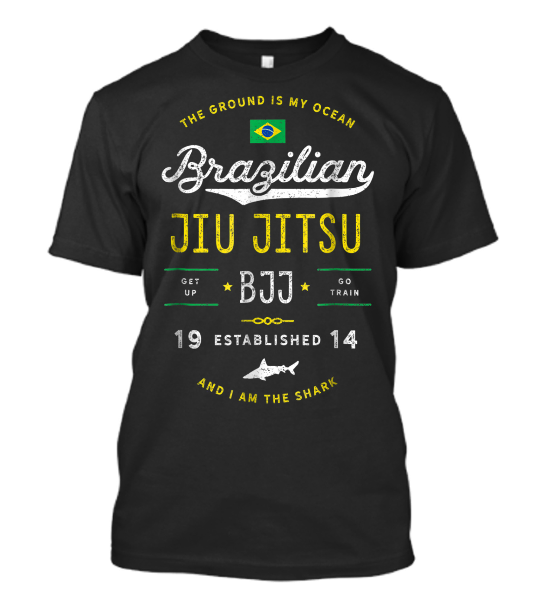 Brazilian Jiu Jitsu BJJ Established 1914 The Ground Is My Ocean And I Am The Shark T-Shirt