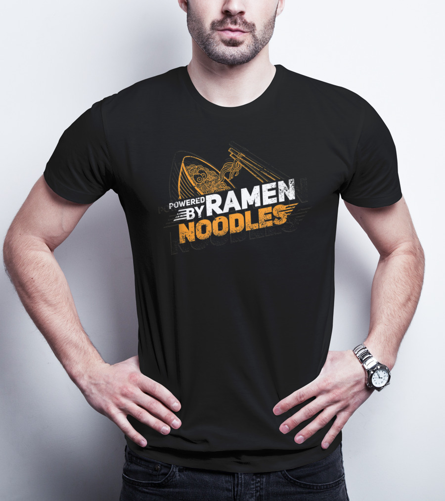 Powered By Ramen Noodles Japanese Kawaii T-Shirt