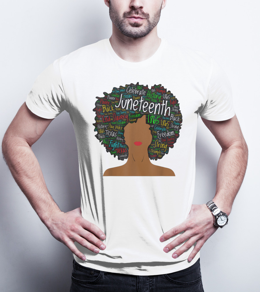 Juneteenth Colorful Afro End Slavery Freedom 1865 Celebrate History T-Shirt