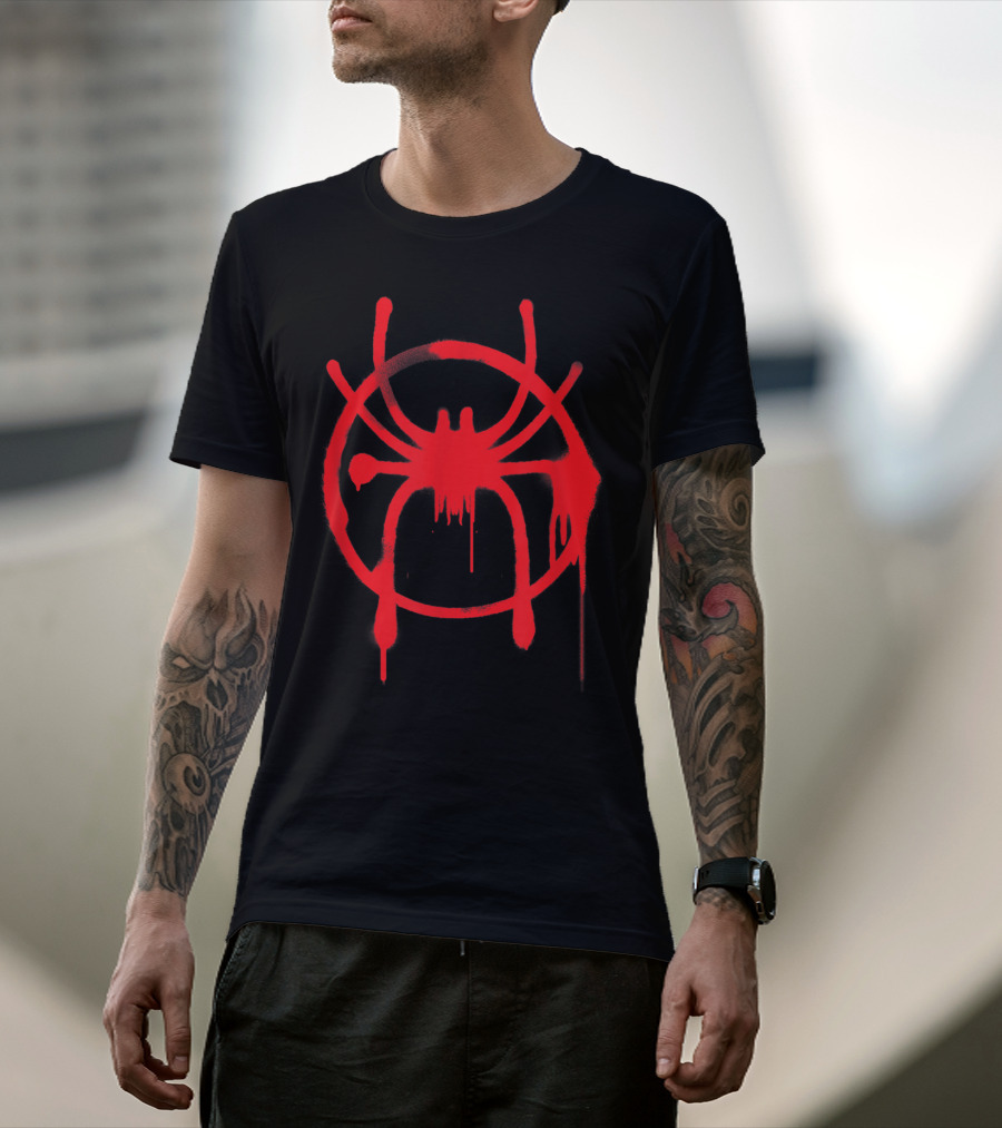 Spider Man Into The Spider Verse Red Symbol Marvel T-Shirt