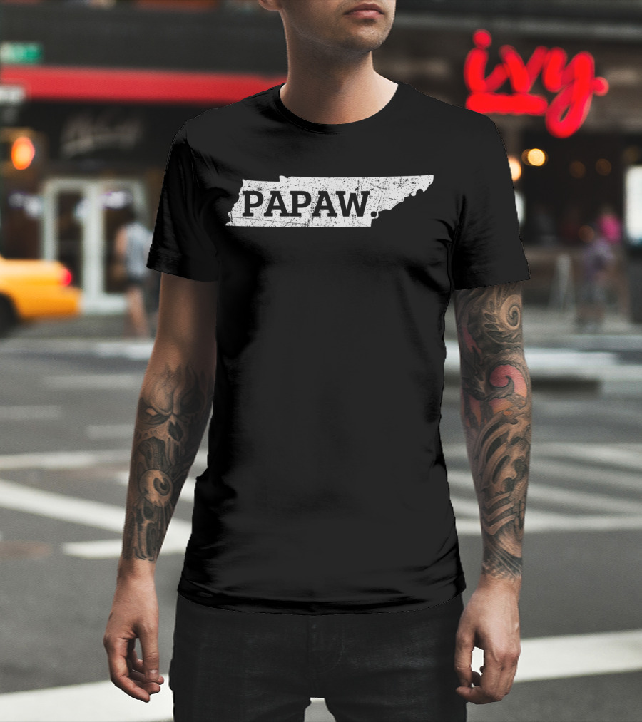 Papaw Tennessee State Map T-Shirt