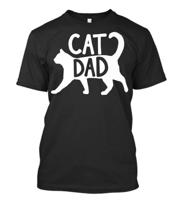 Mens Funny Cat Dad Fathers Day Best Cat Dad T-Shirt