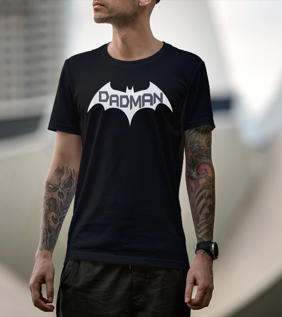 Mens Super Dadman Bat Hero Proud Of My Daddy Dadman Bat T-Shirt