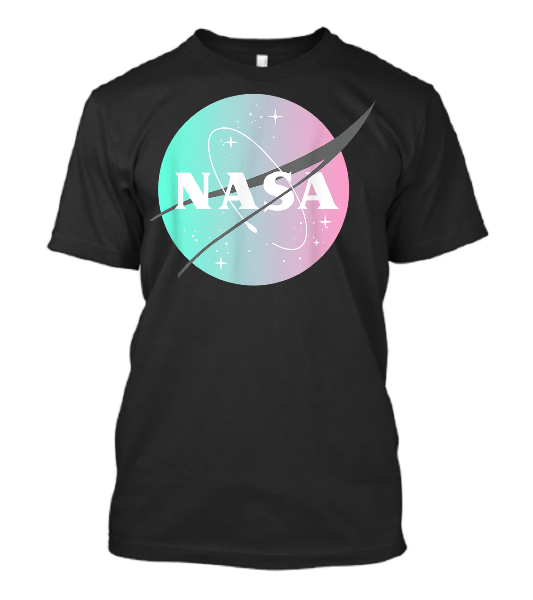 NASA Pastel Rainbow Classic Logo NASA Lover T-Shirt