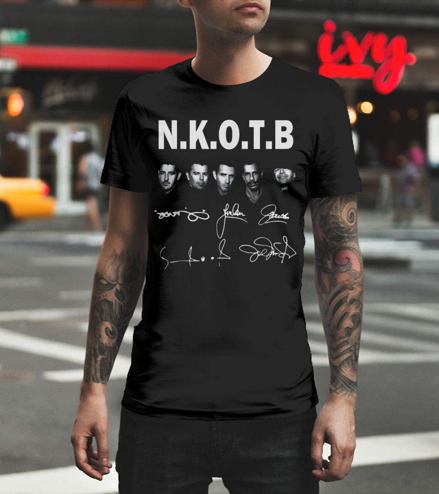 N.K.O.T.B Black Signature Vinyl Style Royal Band Members T-Shirt