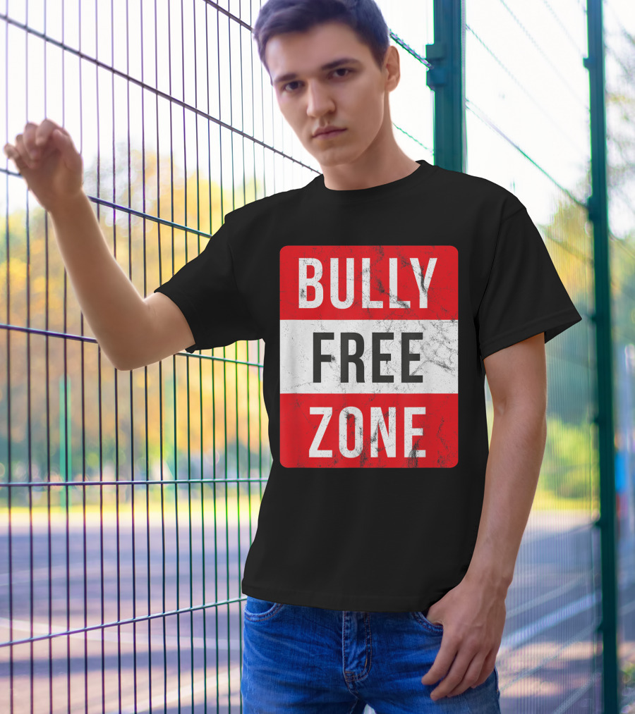 Bully Free Zone Red Anti Bullying Awareness T-Shirt