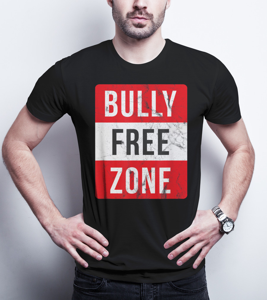 Bully Free Zone Red Anti Bullying Awareness T-Shirt