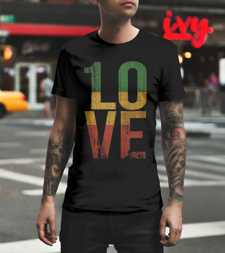 Roots Rock Reggae 1 Love Rasta Colors T-Shirt