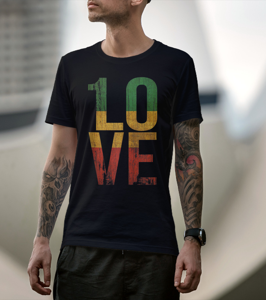 Roots Rock Reggae 1 Love Rasta Colors T-Shirt