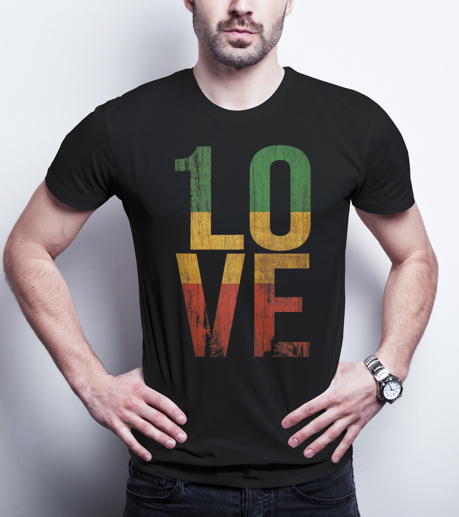 Roots Rock Reggae 1 Love Rasta Colors T-Shirt