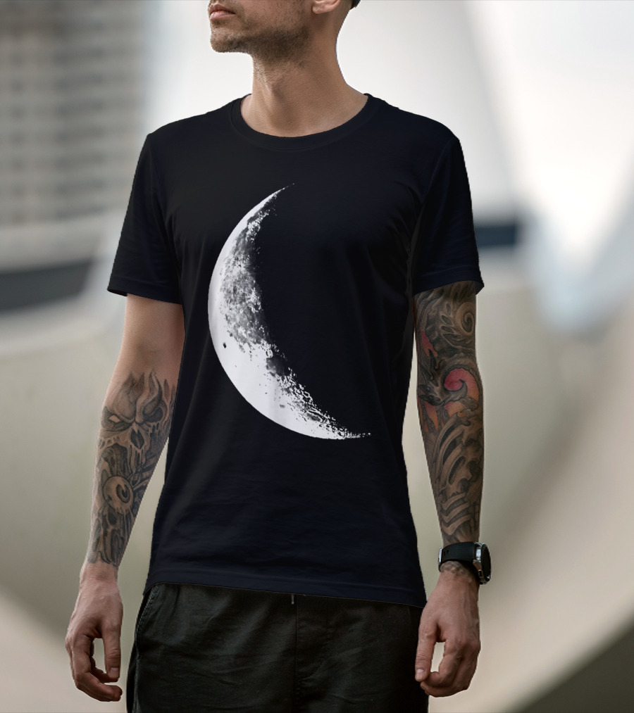 Shiny Moon Half Moon Crescent Moon Lunar Phases T-Shirt