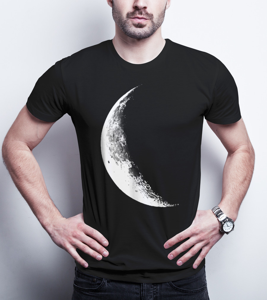 Shiny Moon Half Moon Crescent Moon Lunar Phases T-Shirt