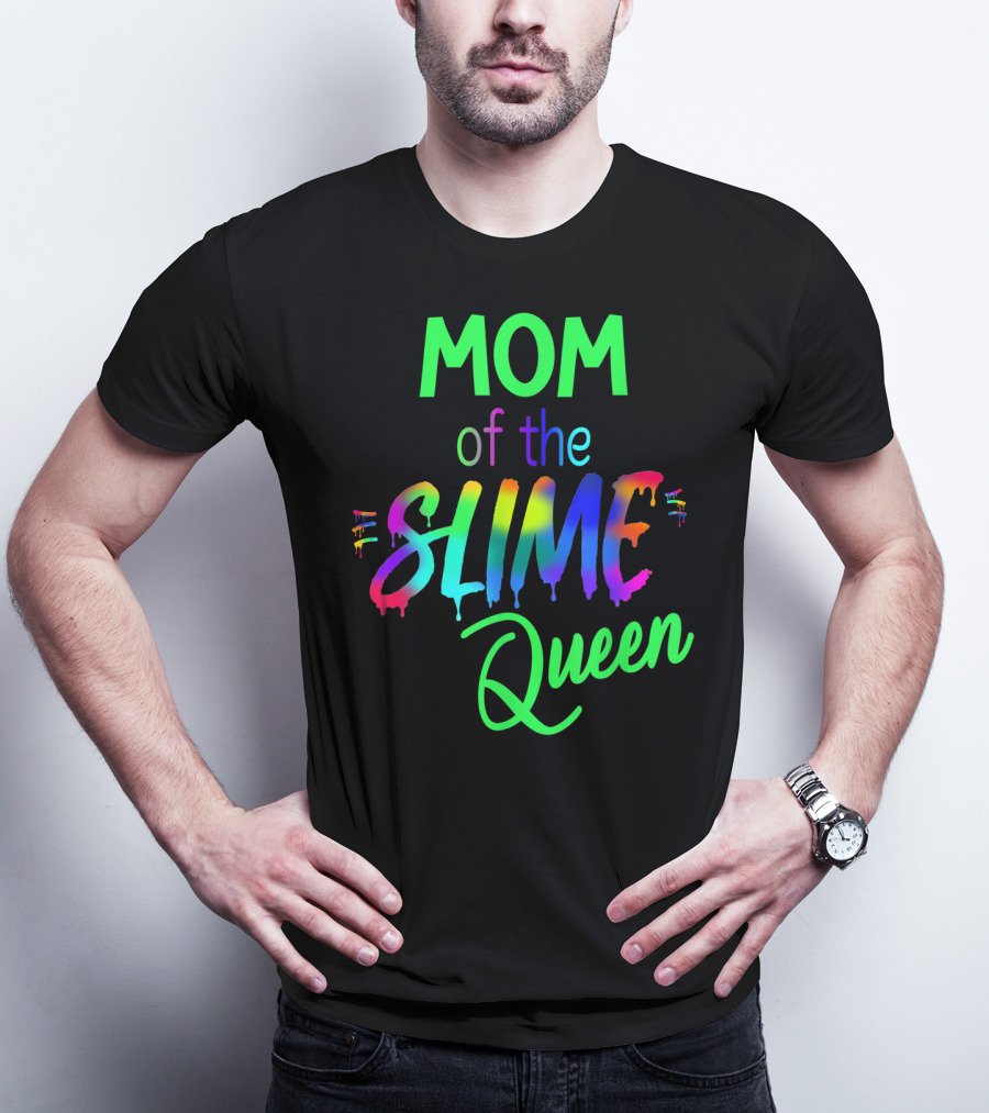 Mom Of The Slime Queen Birthday Outfit Matching Out T-Shirt
