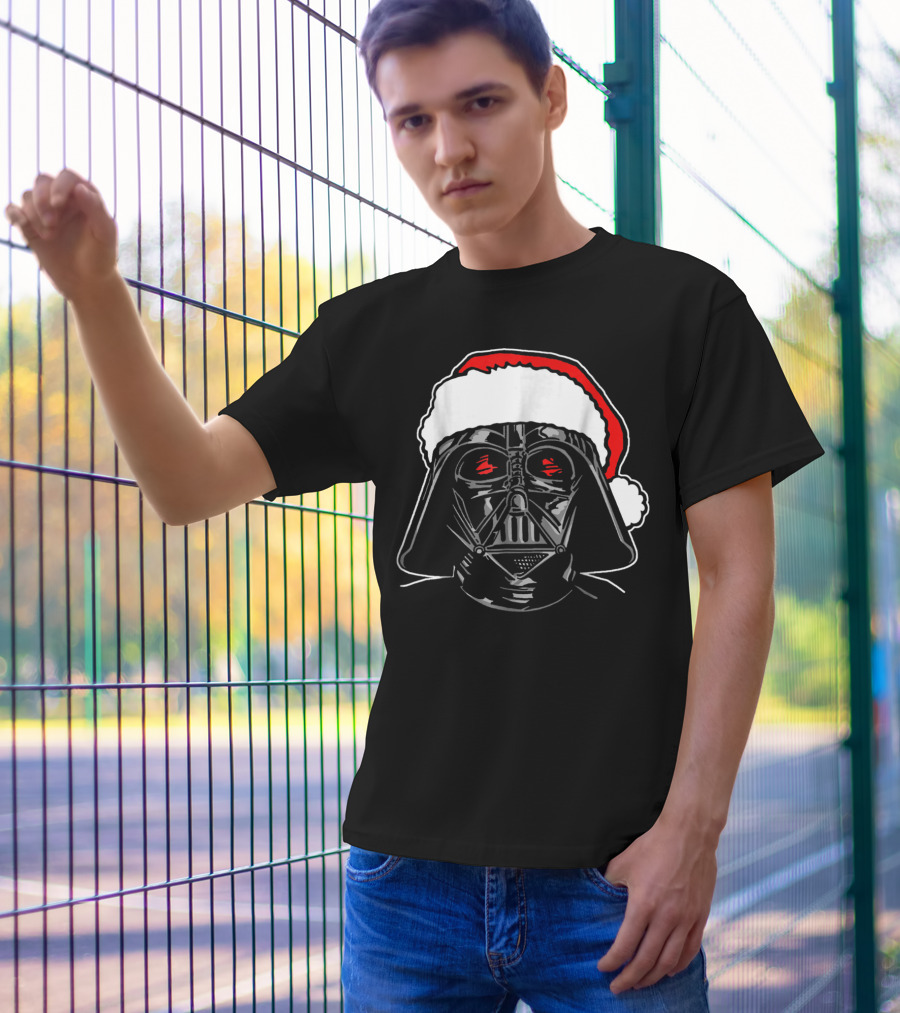 Darth Vader Santa Christmas Star Wars Sketch T-Shirt