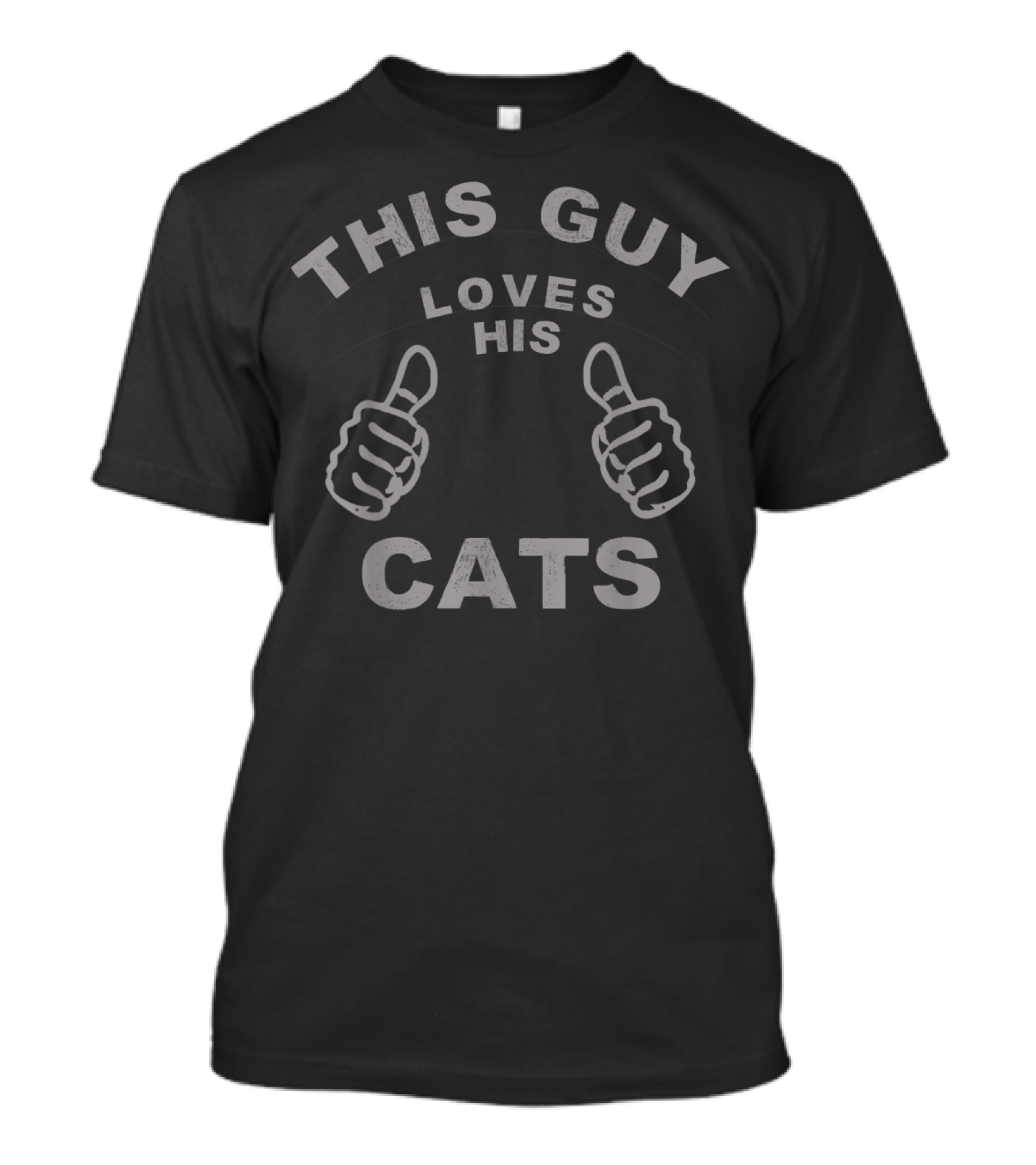 This Guy Loves His Cats Thumbs Up Kitty Kitten Pet Owners T-Shirt