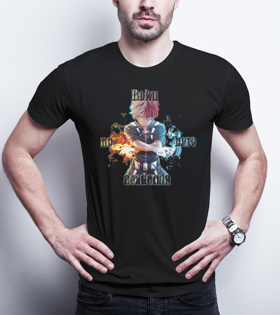 Shoto Todoroki Boku No Hero Academia Fire And Ice Power T-Shirt