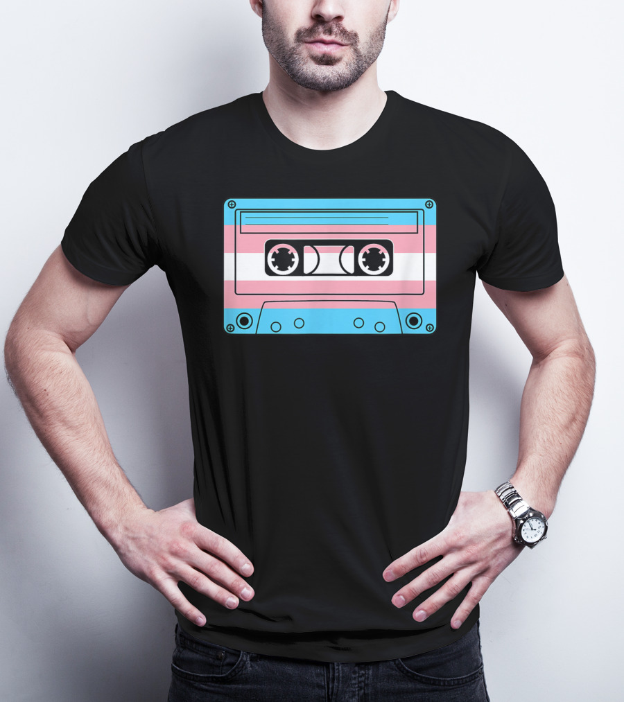 Transgender Pride Month Trans Flag Cassette Tape T-Shirt