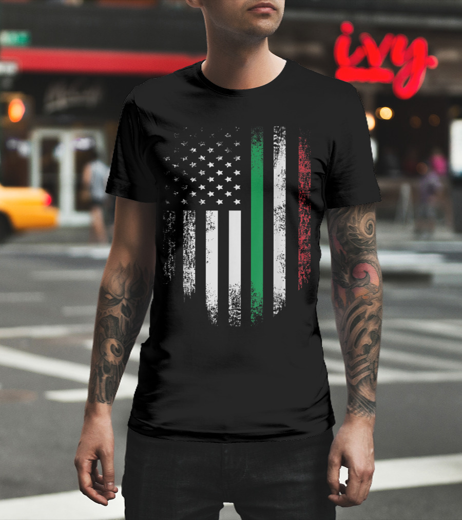 Vintage Italian Roots American Grown Italia USA Flag Colors T-Shirt